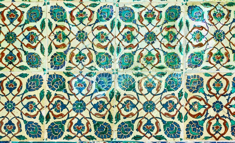 Ceramic Tiles with Floral Pattern Stock Image - Image of design ...