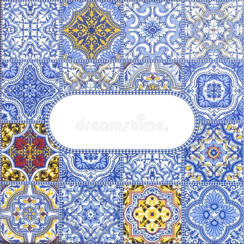 Ceramic Tiles Floral Pattern Stock Photo - Image of ceramic, geometric ...