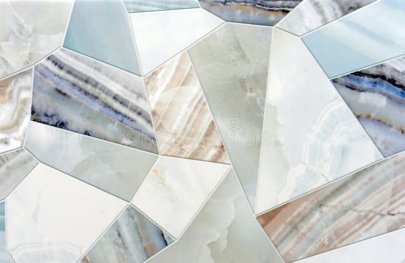 Ceramic Tiles Made of Multi-colored Pieces with Textures of Natural ...