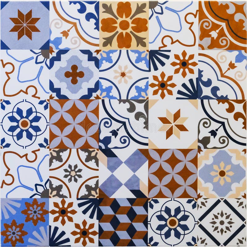 Ceramic tiles patterns stock illustration. Illustration of detail ...