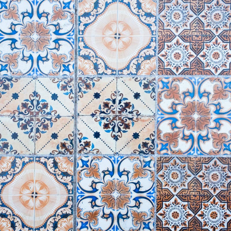 Ceramic Tiles Patterns from Portugal. Stock Image - Image of decoration ...