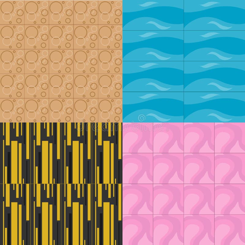 Ceramic Tiles, a Set of Colored Ceramic Tiles. Vector Illustration ...