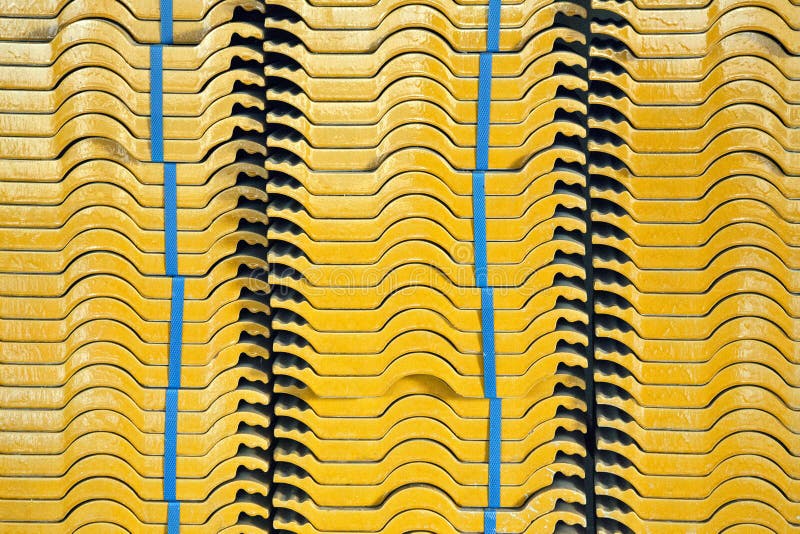 Ceramic Tiles in a Stack on a Construction Site with a Brand New Stock ...