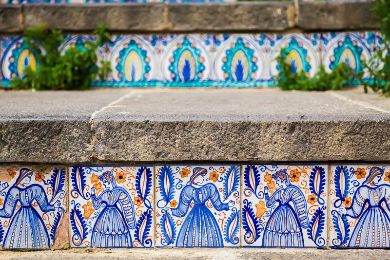 Ceramic tiles on the steps stock image. Image of outdoors - 44595561