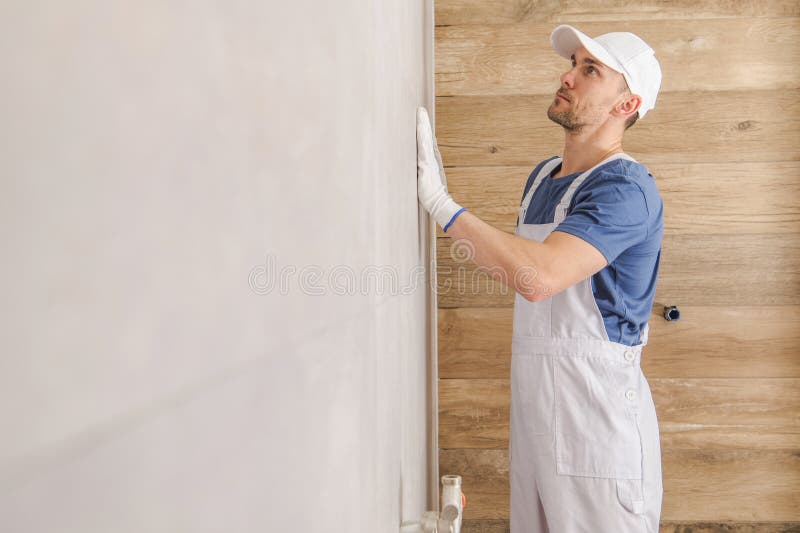 Ceramic Tiles Wall Finishing Stock Photo - Image of profession ...