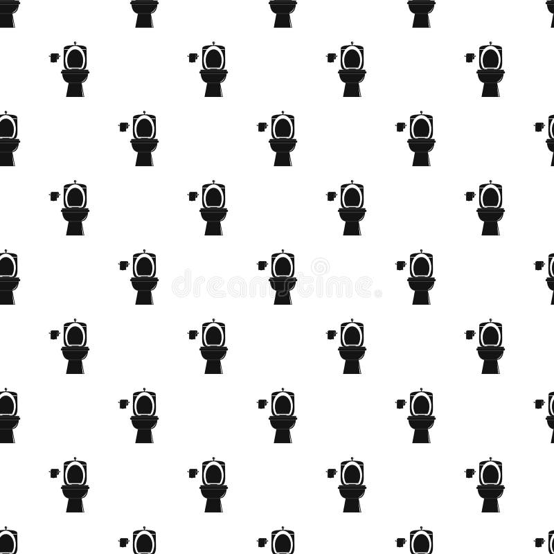 Ceramic Toilet Pattern Seamless Vector Stock Vector - Illustration of ...