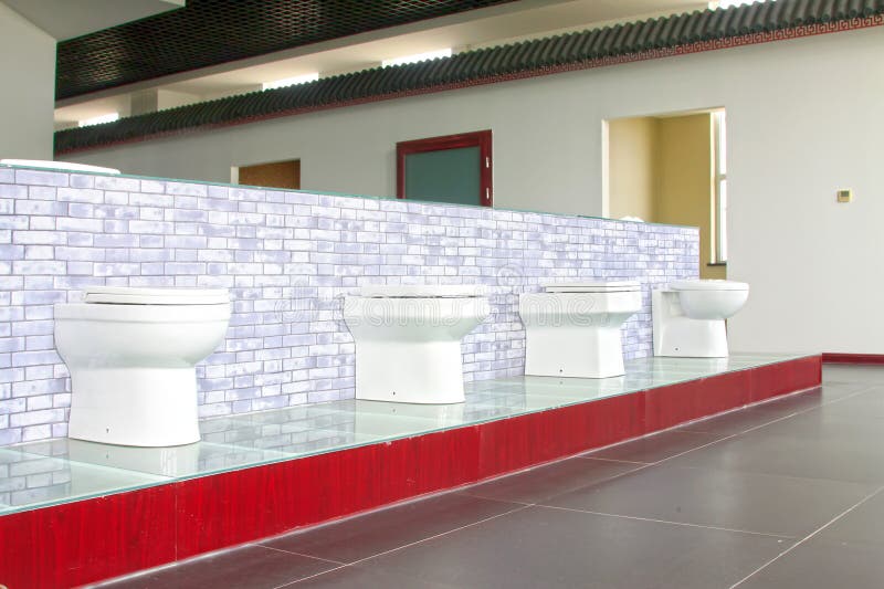 Ceramic Toilet People in the Toilet, China Stock Photo - Image of white ...