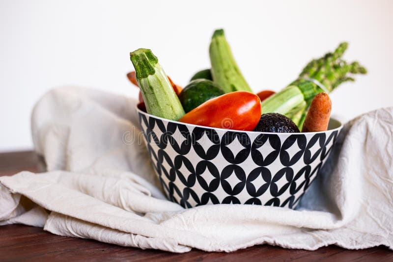Ceramic Vase with Different Vegetables Inside Stock Photo - Image of ...