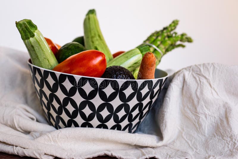 Ceramic Vase with Different Vegetables Inside Stock Photo - Image of ...