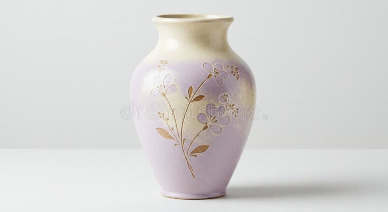 Ceramic Vase with a Rounded, Classical Shape, Featuring a Smooth ...