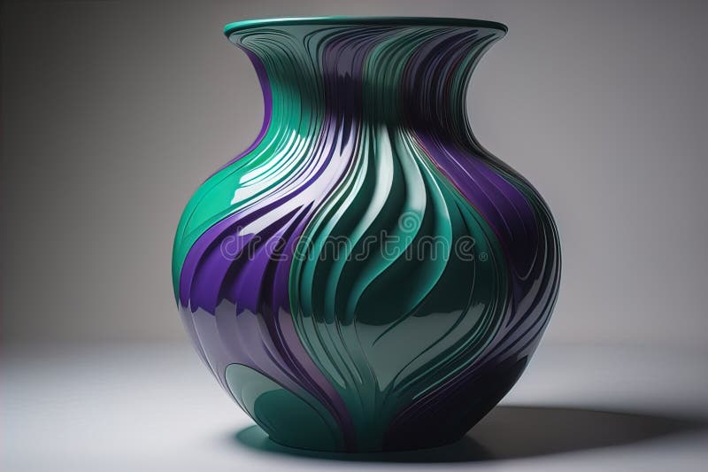 Ceramic Vase on a Solid Color Background. Ai Generative Stock ...
