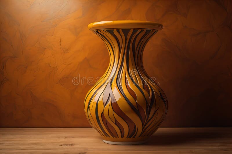 Ceramic Vase on a Solid Color Background. Ai Generative Stock ...