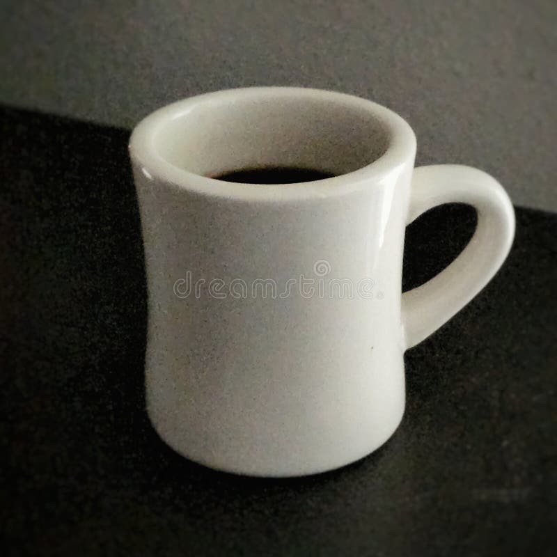 Ceramic Vintage Diner Coffee Mug Stock Image - Image of white, coffee ...