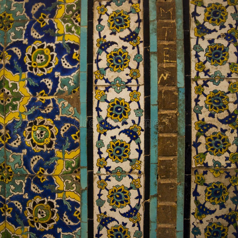 Ceramic Wall Texture with Painted Colorful Patterns Stock Image - Image ...