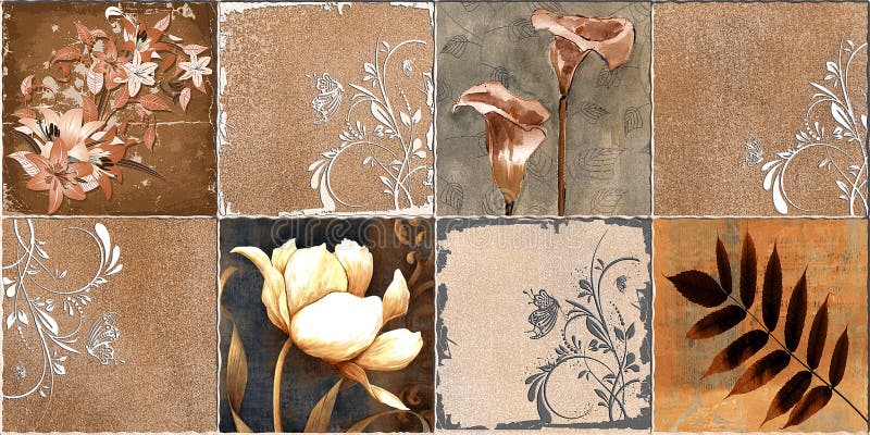 Ceramic Wall Tile Decor with Multi Color Continuous Joint Design. Also ...