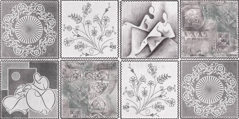 Ceramic Wall Tile Decor with Multi Color Continuous Joint Design. Also ...