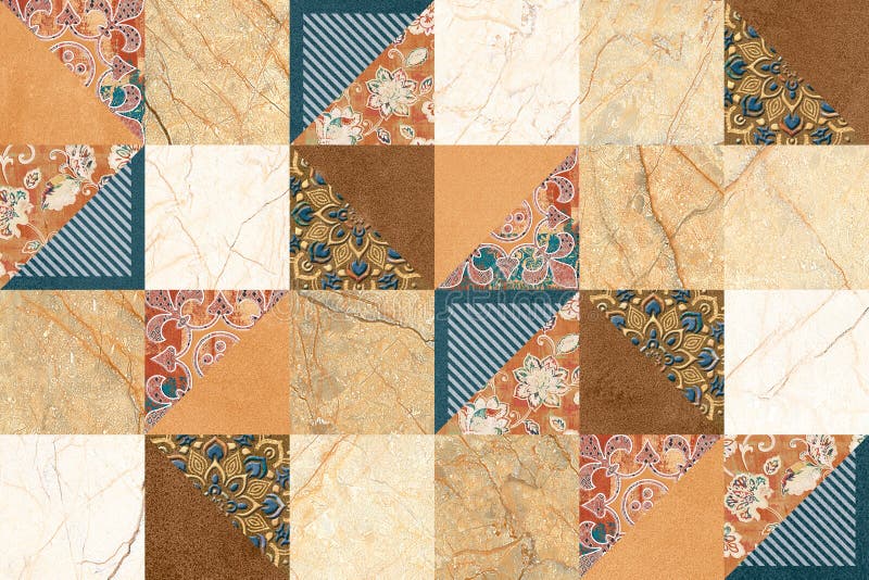 Ceramic Wall Tile Decor with Multi Color Continuous Joint Design. Also ...