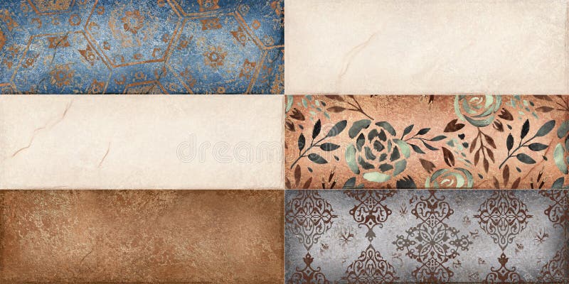 Ceramic Wall Tile Decor with Multi Color Continuous Joint Design. Also ...