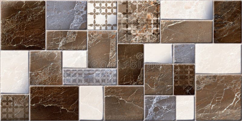 Ceramic Wall Tile Decor with Multi Color Continuous Joint Design. Also ...