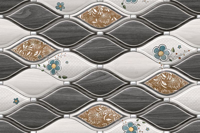 Ceramic Wall Tile Decor with Multi Color Continuous Joint Design. Also ...