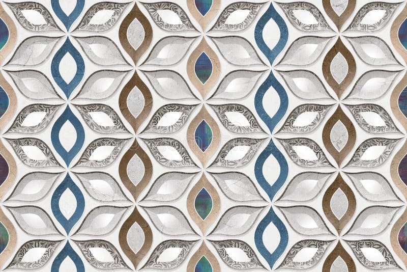 Ceramic Wall Tile Decor with Multi Color Continuous Joint Design. Also ...