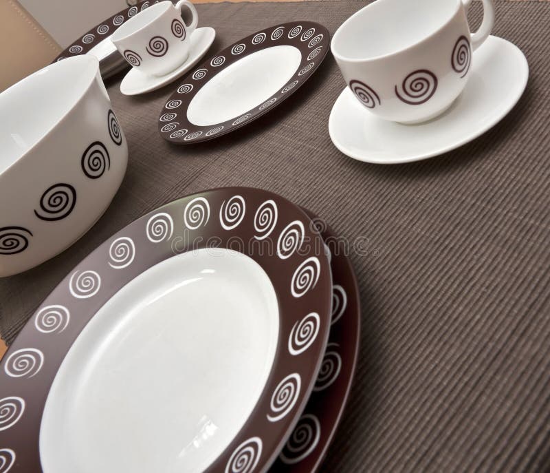 Ceramic ware stock photo. Image of table, interior, garnish - 17272516