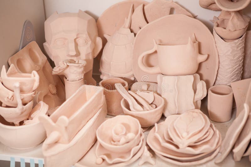 Ceramic Ware at Art Workshop Stock Image - Image of ware, creativity ...