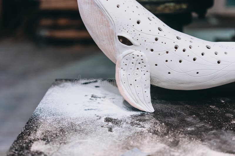 Ceramic Whale in a Pottery Workshop, Finished Product Stock Photo ...