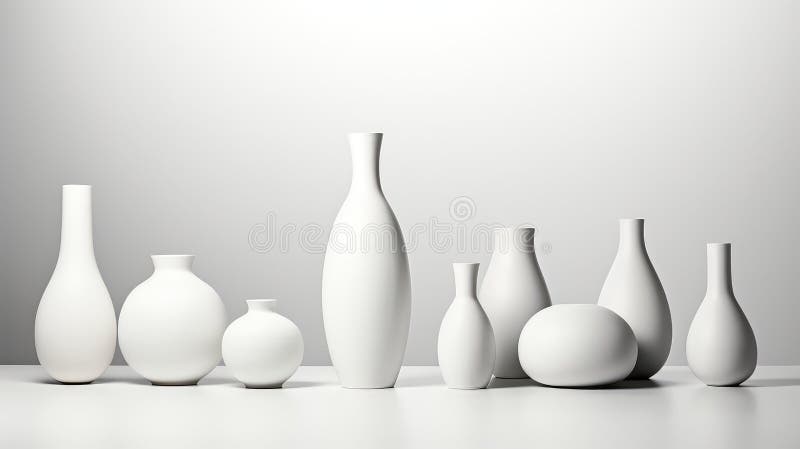 Ceramic White Background Shapes Stock Illustration - Illustration of ...