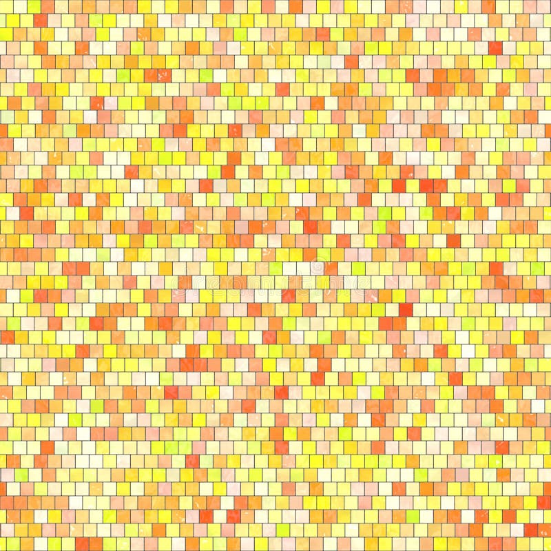 Ceramic Yellow Orange Mosaic Background Seamless Texture in Swimming ...