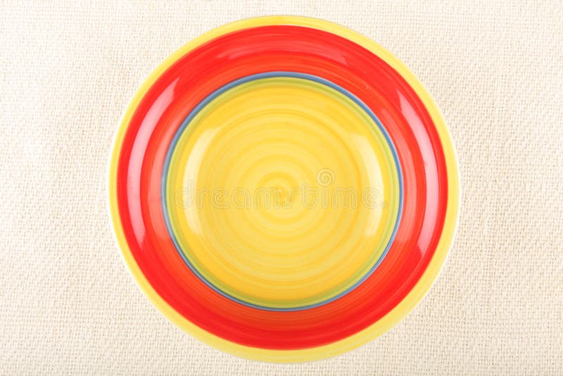 Ceramic Yellow Red Plate stock photo. Image of ceramic - 50700064