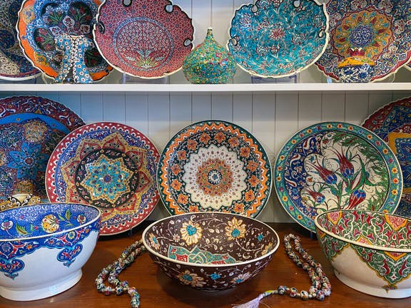 Ceramics Decorative Plates, Islamic Plate with Mandala Pattern, View ...