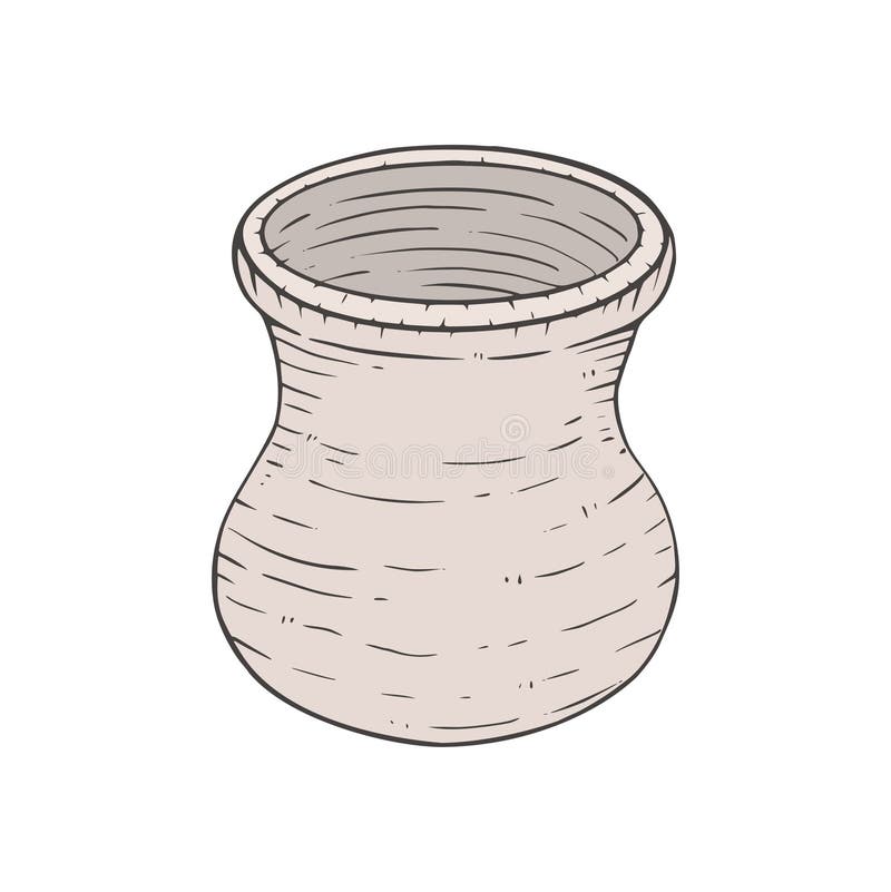 Ceramics pot draw stock vector. Illustration of pattern - 352754580