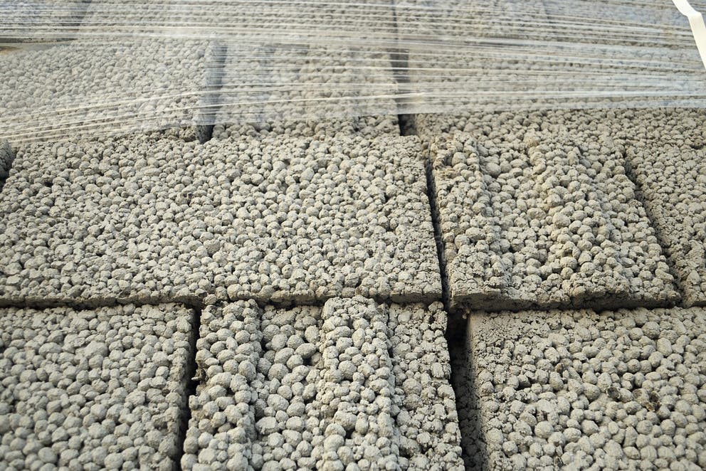 Ceramsite concrete blocks stock image. Image of strong - 26757175