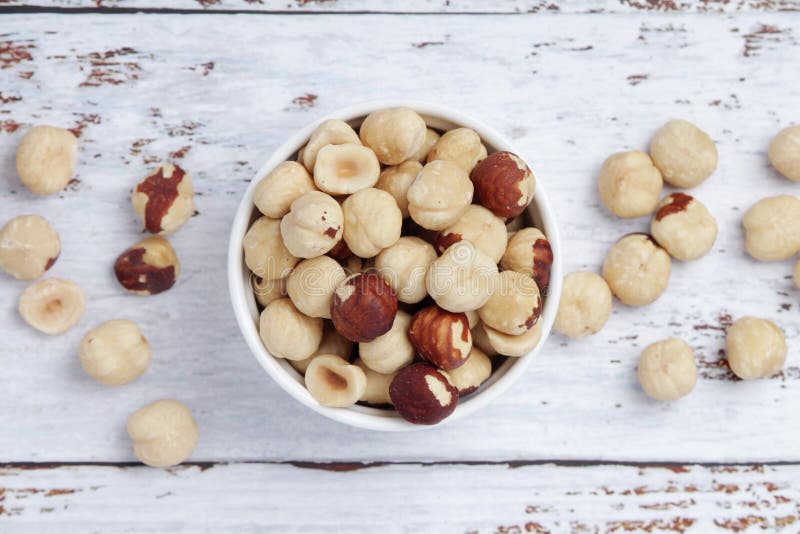 A Bowl with Shelled Hazel Nuts Stock Image - Image of edible, healthy ...