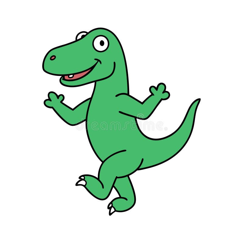Ceratosaurus Dinosaur Dancing Icon Vector Stock Vector - Illustration of cartoon, crocodile ...