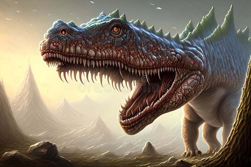 Ceratosaurus Dinosaur, Generative AI Illustration Stock Illustration ...