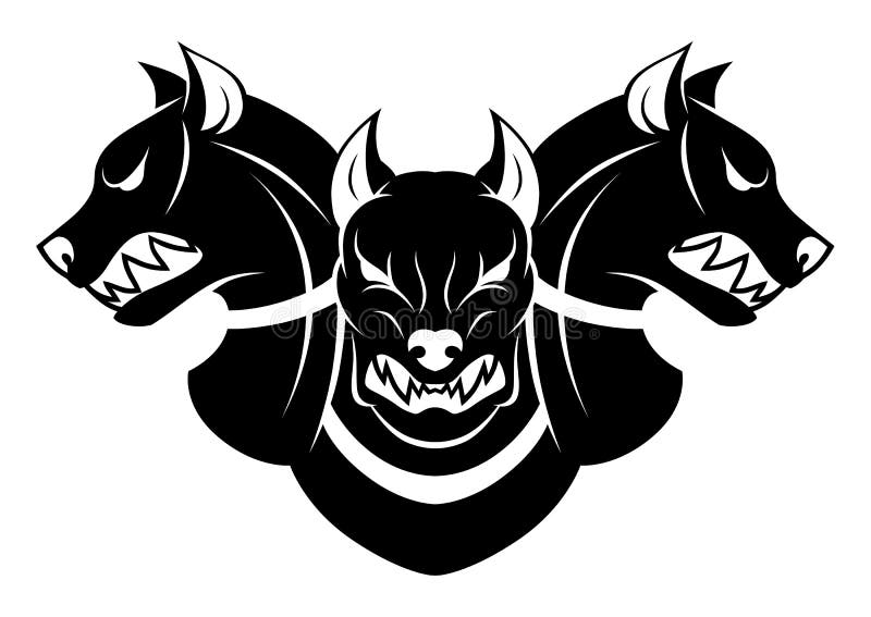 Cerberus heads stock vector. Illustration of hellhound - 90271236