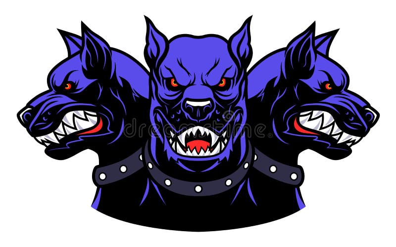 Cerberus heads stock vector. Illustration of hellhound - 90271236