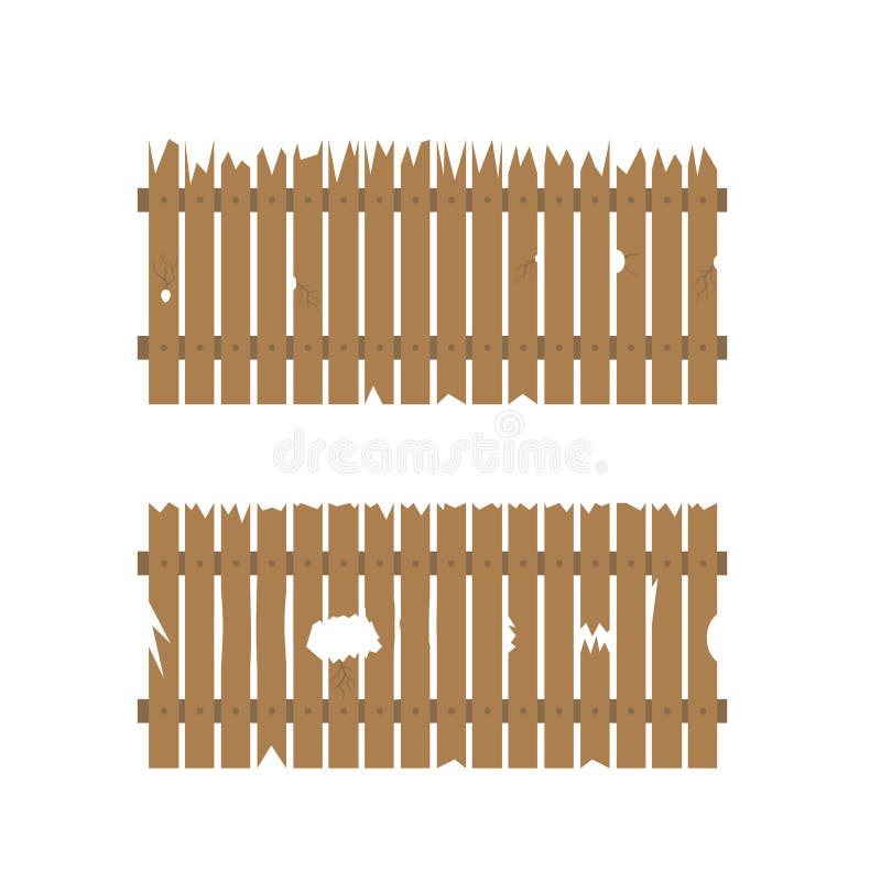 Cerca de madera del vector ilustración del vector. Ilustración de ...