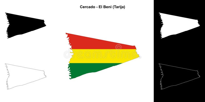 Cercado - El Beni Outline Map Stock Vector - Illustration of icon ...