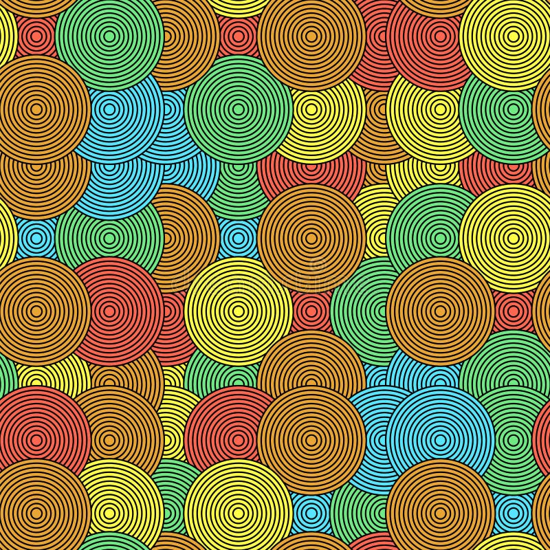 Cerchi Concentrici Colorati Illustrazione Vettoriale - Illustrazione di ...