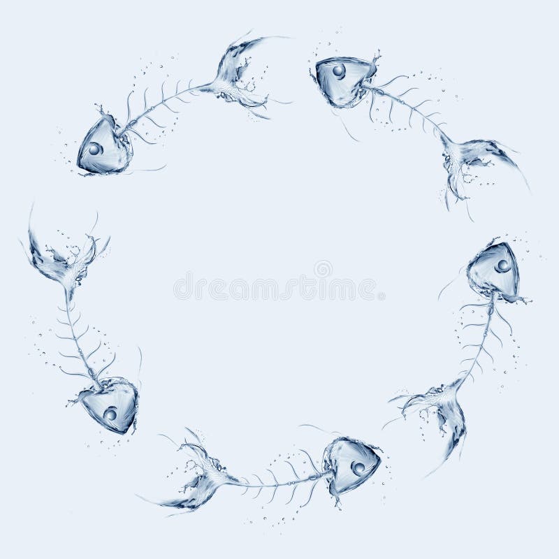 Cercle De Fishbone De L'eau Illustration Stock - Illustration du ...
