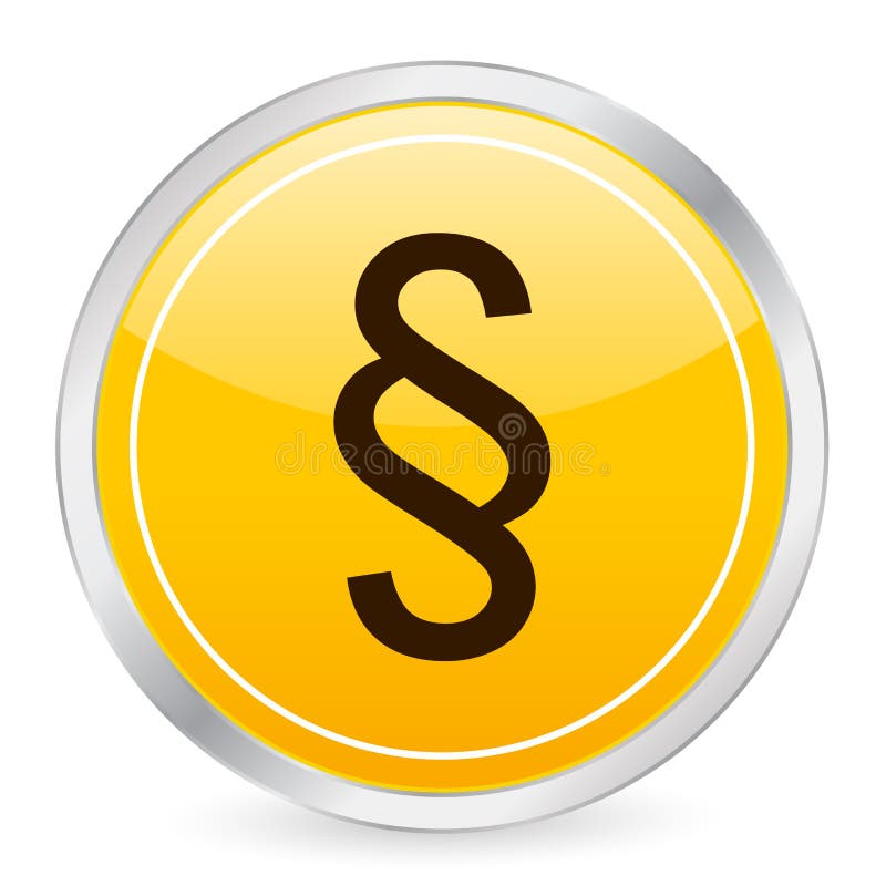 Cercle De Jaune De Symbole De Paragraphe Illustration de Vecteur ...