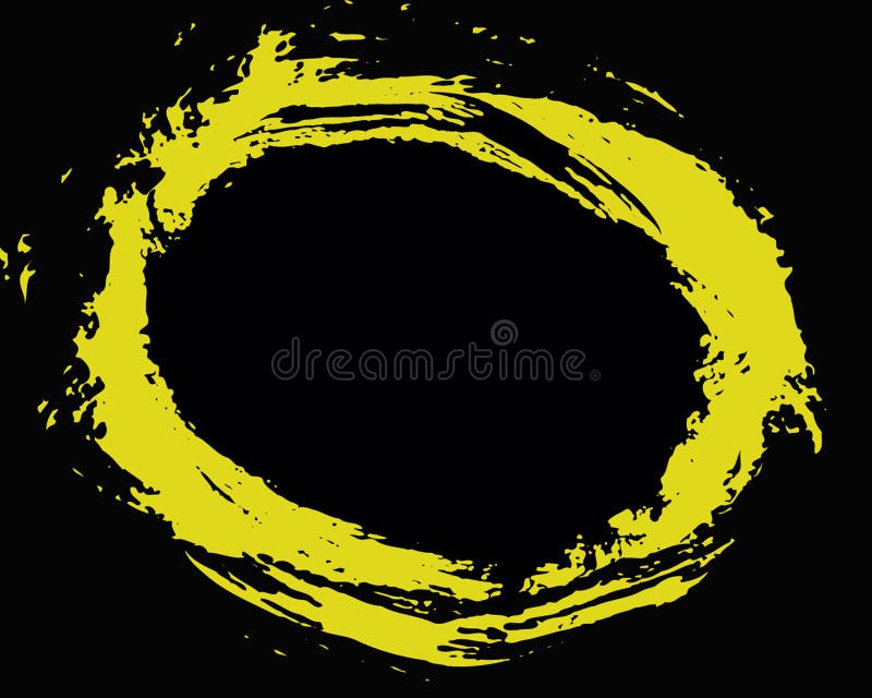 Cercle jaune illustration stock. Illustration du rugueux - 481974