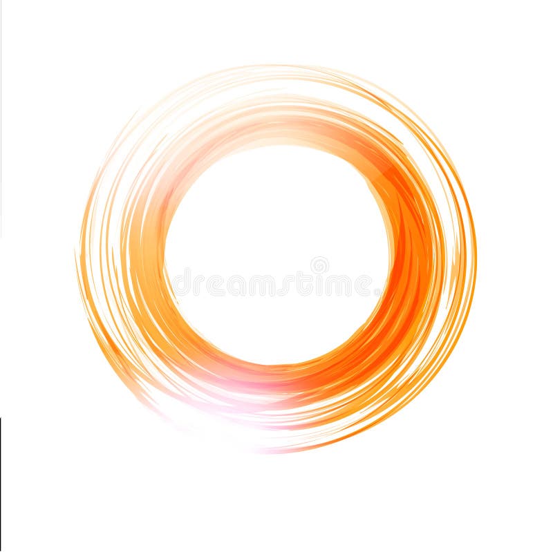 Cercle Orange Abstrait De Vecteur Calibre De Conception De Logo ...