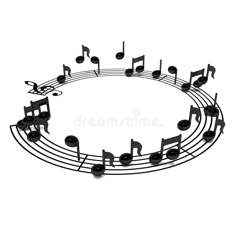 Cercle Staff Notation stock illustration. Illustration of musician ...