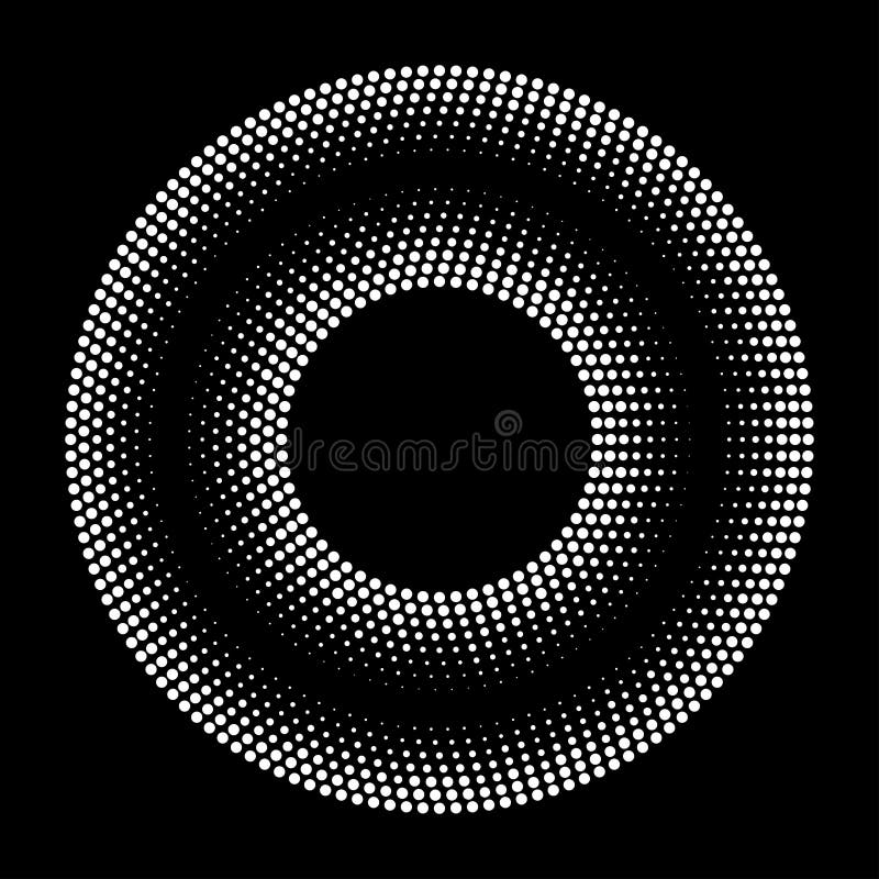 Cercle Tramé Abstrait Noir Logo Design Element Illustration de Vecteur ...