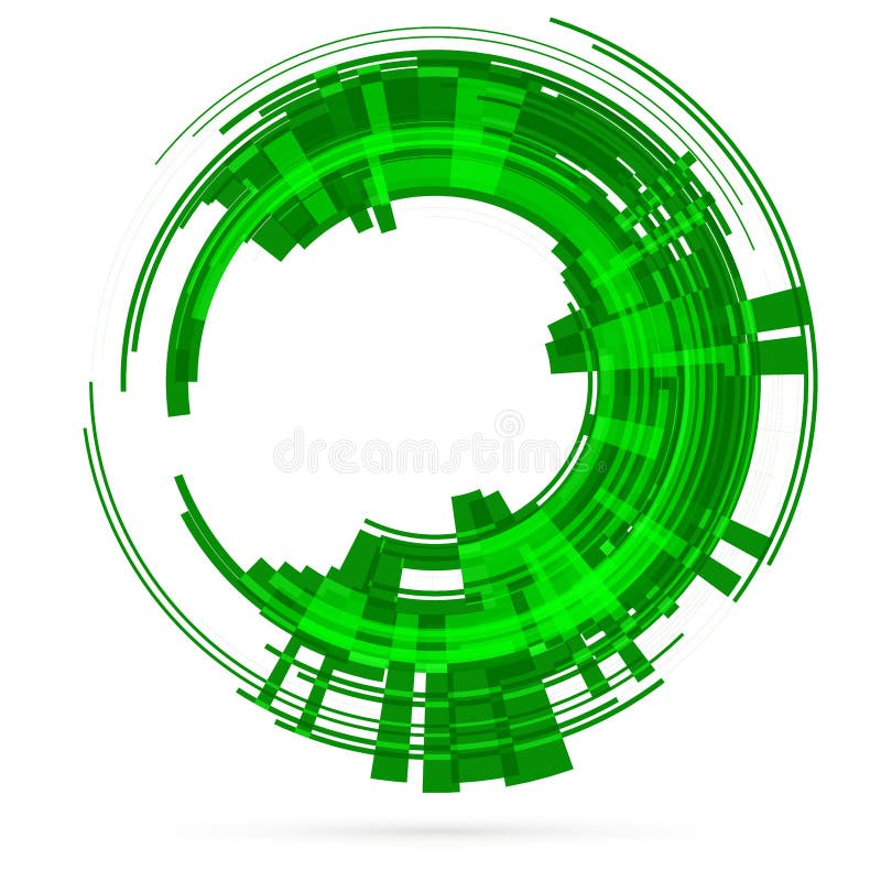 Cercle Vert De Technologie Trame Illustration Stock - Illustration du ...