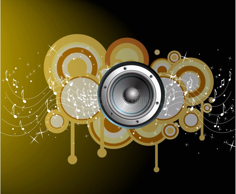 Cercles Abstraits Avec Des Notes De Musique Illustration de Vecteur ...